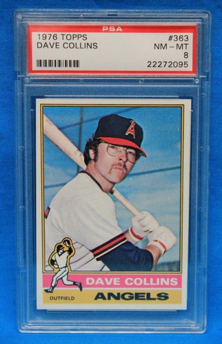 1976 TOPPS # 363 Dave Collins RC PSA 8 NM-MT # 22272095 CALIFORNIA ...