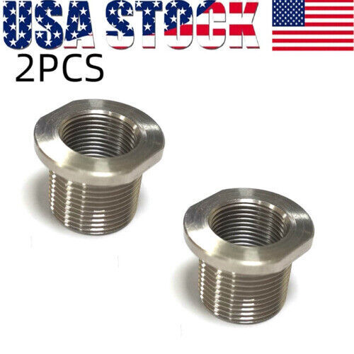 2 Pack Premium Thread Adapter 1/2x28 to 5/8x24 Stainless Steel | eBay
