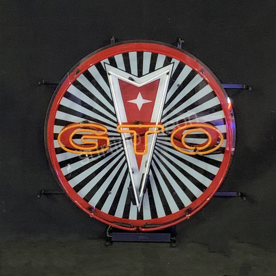 Orange GTO Auto Car Glass Neon Light Sign Garage Bar Room Wall Visual ...