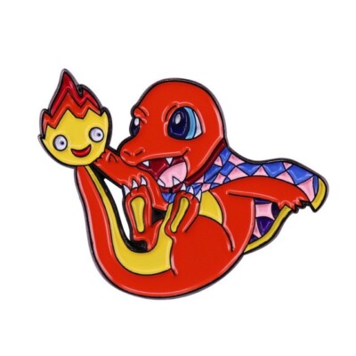 Charmander Super Kawaii Enamel Pin Anime Figures Metal Brooch Badge ...