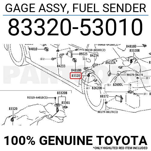 8332053010 Genuine Toyota GAGE ASSY, FUEL SENDER 83320-53010 | eBay