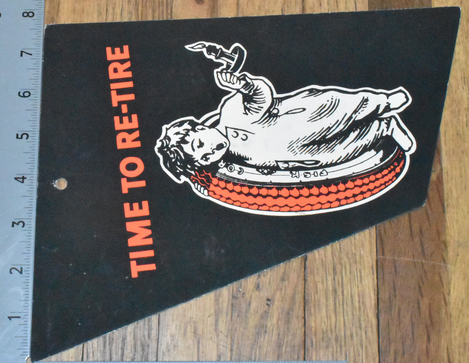 Vintage Fisk Tires Time to Retire Tire Sale Advertising Gas Oil Banner ...