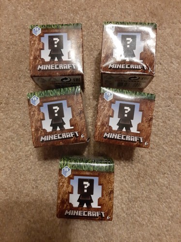 Lot of (5) Minecraft Mini-Figures Series 19 Grass NEW Unopened Mattel ...