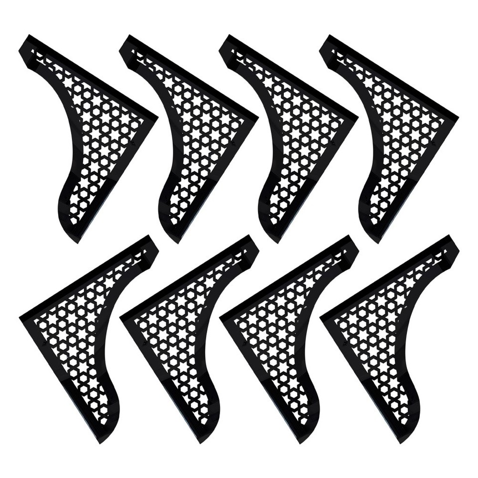 8 Pcs Mirrored Diagonal Decal Door Decals Peel and Stick Adhesive ...