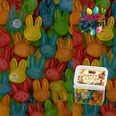 Candy Realms Jelly Bunny Heads 500g Fruity Flavour Gummy Bunnies Easter ...