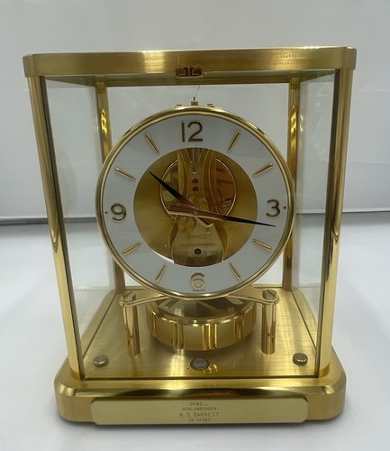 Jaeger LeCoultre 13 Jewel 540 Atmos Clock Gold w/ Box *Video* | eBay
