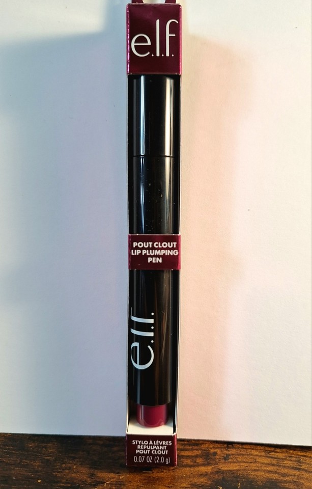 NEW E.L.F Pout Clout Lip Plumping Pen In Plum On Over Lip Plumper Gloss ...