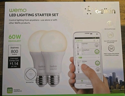 Belkin Wemo LED Lighting Starter Set - Smart Home Kit - Smart Light ...