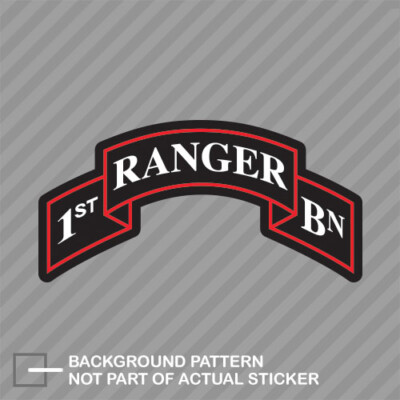 1st Ranger BN Sticker Decal Vinyl battalion sleeve insignia 75th ranger ...