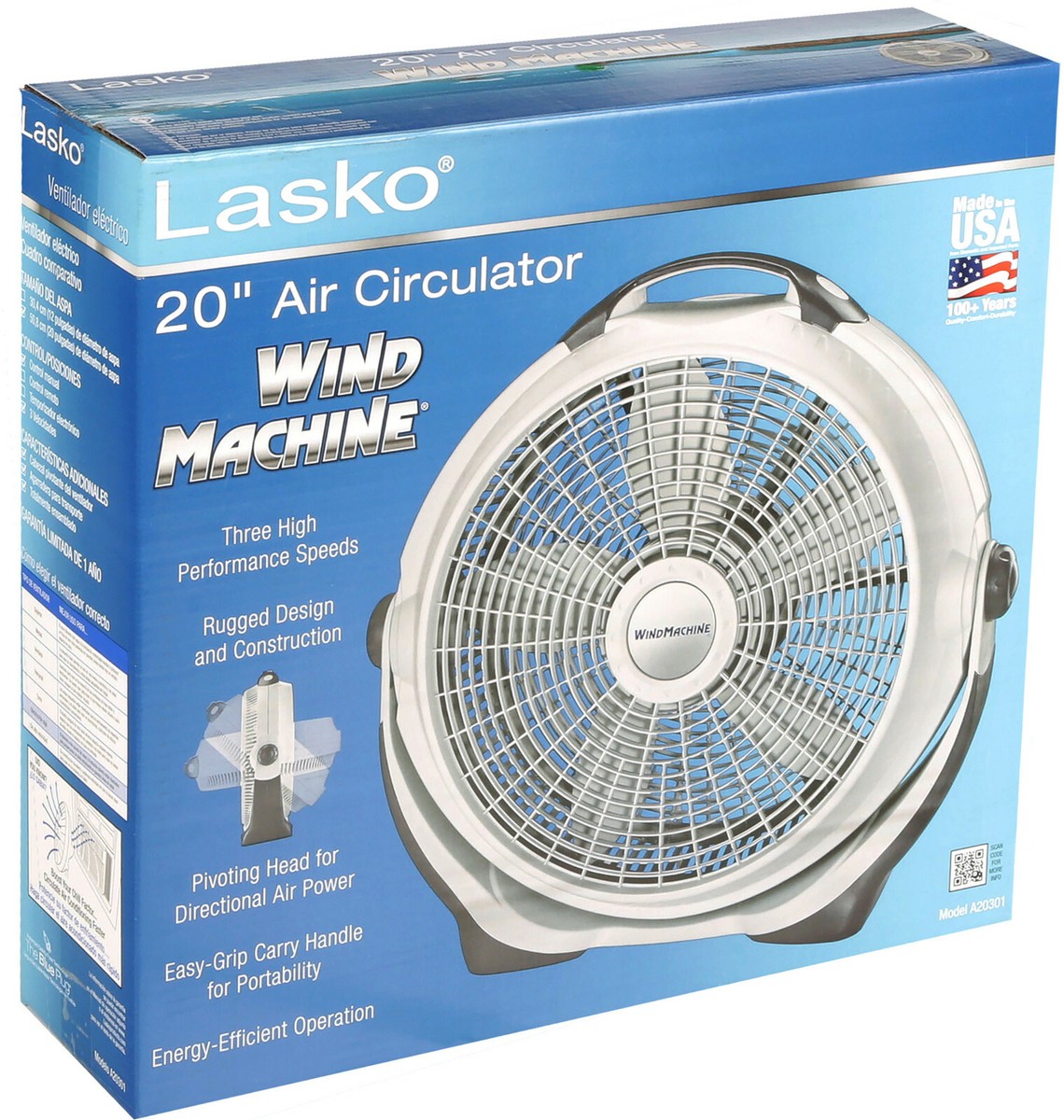 Lasko 20 Wind Machine Parts Floor Fan Recognized 50cm Speed 5