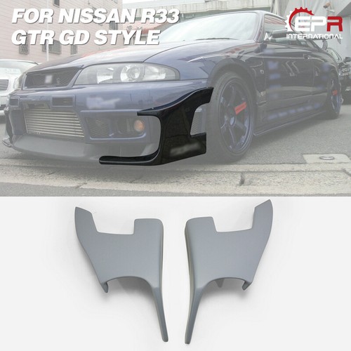 For Nissan R33 GTR GD Style Front Bumper Canards Body Kits 2Pcs FRP ...