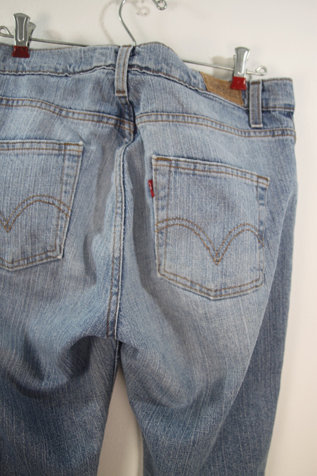 Levis 529 Curvy Cut Jeans Women Size 8 Denim Mid Blue Mid Rise Red Tab ...