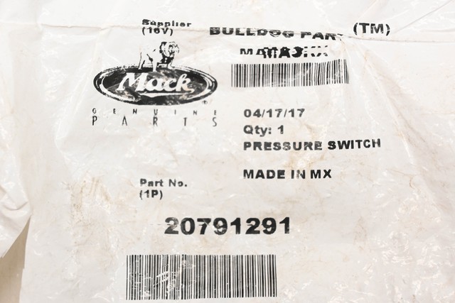 Mack Air Pressure Switch 20791291 for sale online | eBay
