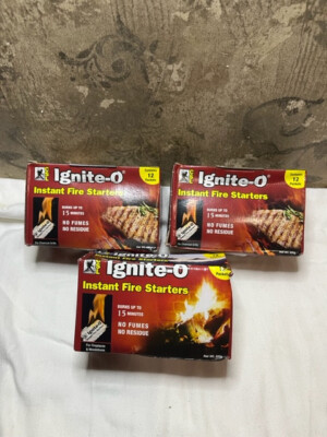 Lot 3 Boxes CSL Ignite-O 16-132, Instant Fire Starters 12 per Box 36 ...