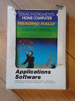 Texas Instruments Home Computer Reading Rally Software Cartridge | eBay ...