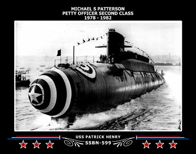 Navy Emporium USS Patrick Henry SSBN-599 Canvas Photo Print 340SSBN599 ...