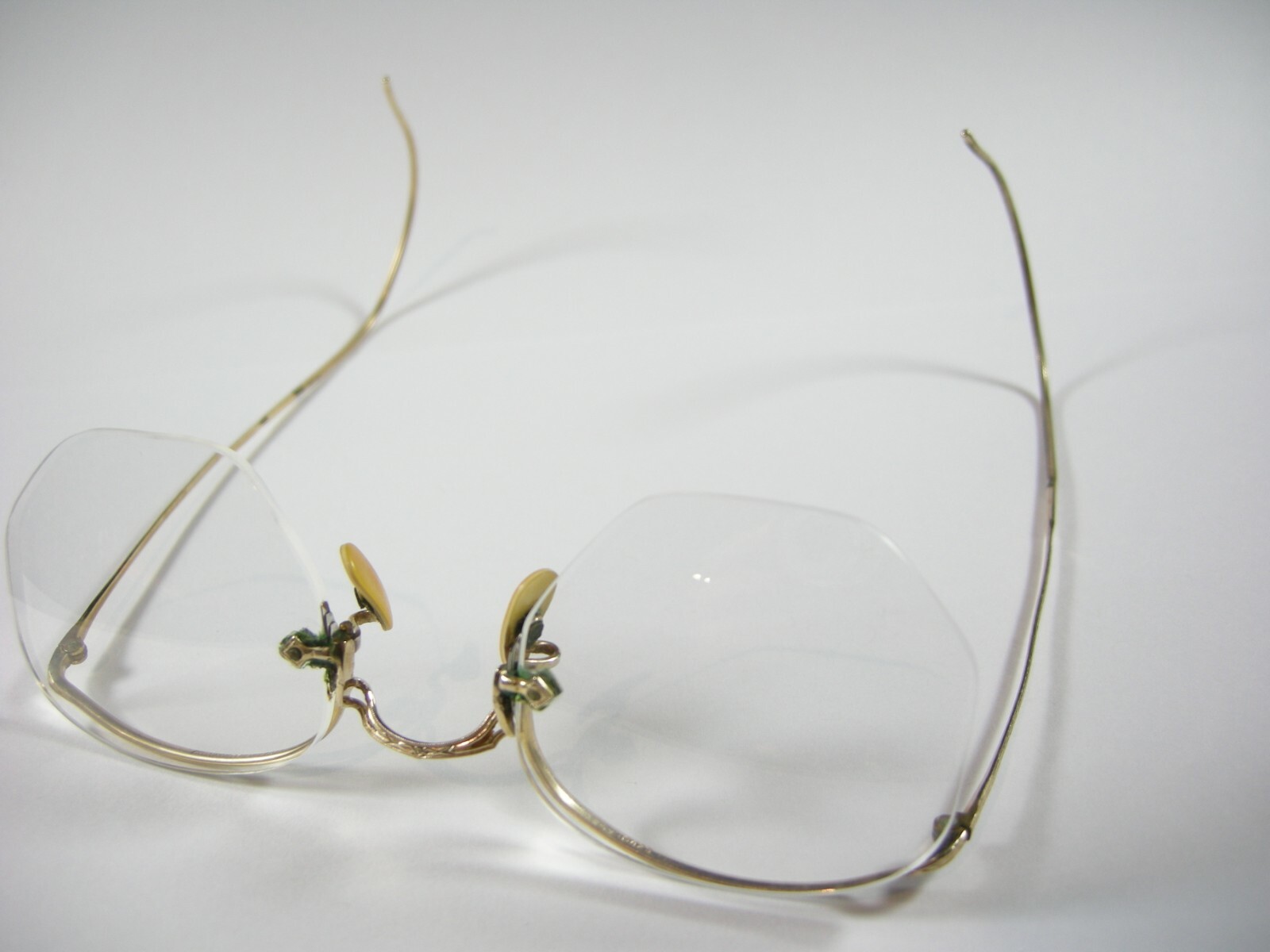 Vintage Eyeglasses Frame Rimless 12K Gold Fill 1930s … - Gem