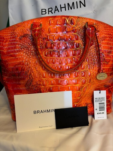 Orange Animal Print Large Duxbury Brahmin Sachel | eBay