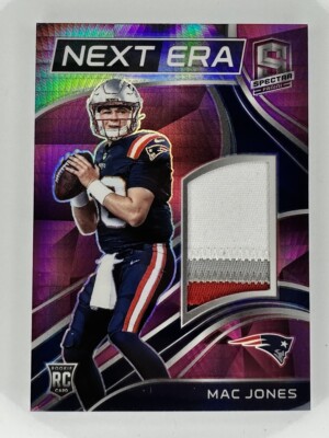 2021 Panini Spectra Neon Pink Prizm Rookie Mac Jones Tri Color Patch ...