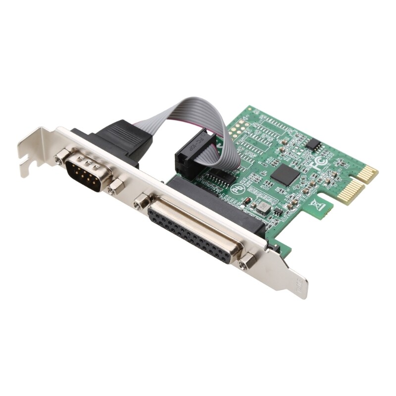 AX99100 1P1S RS232 Serial Parallel Port DB25 25Pin PCIE Card PCI-E for ...