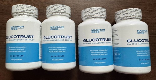 LOT 4 GlucoTrust Glucose Management Complex Blood Sugar-(120 Caps) NEW ...