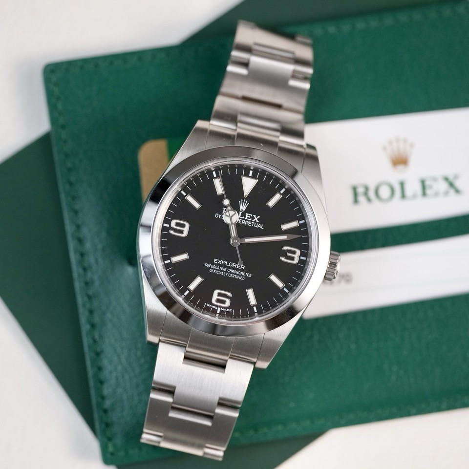 Rolex Explorer 1 39mm 214270 2017 +l Warranty MK2 Lume 369 | eBay