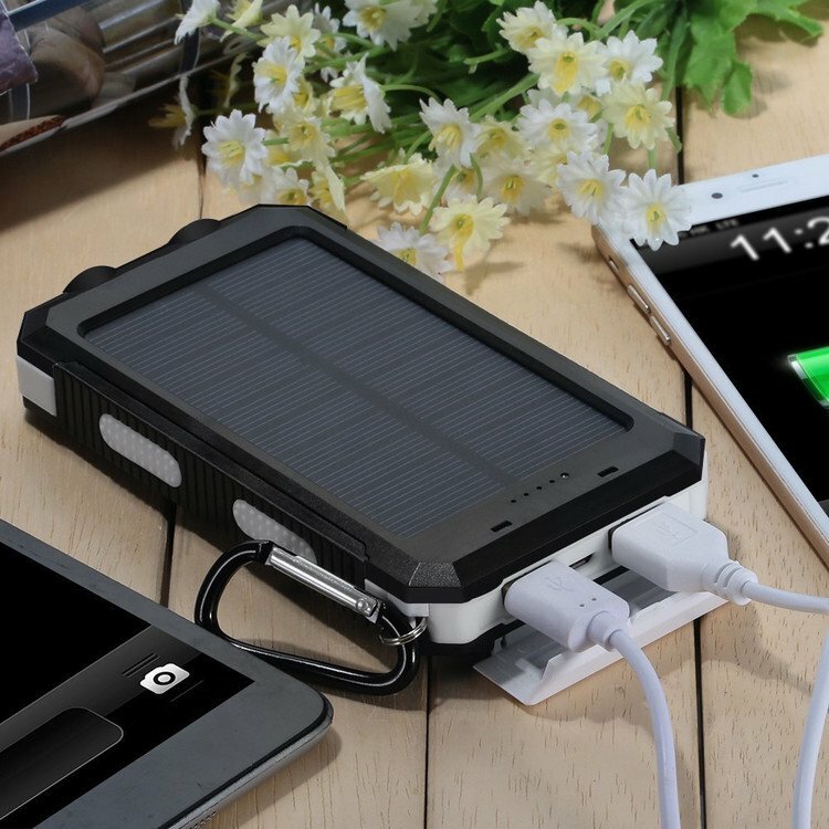 2021 Waterproof Solar Power Bank 900000mAh Portable External Battery ...