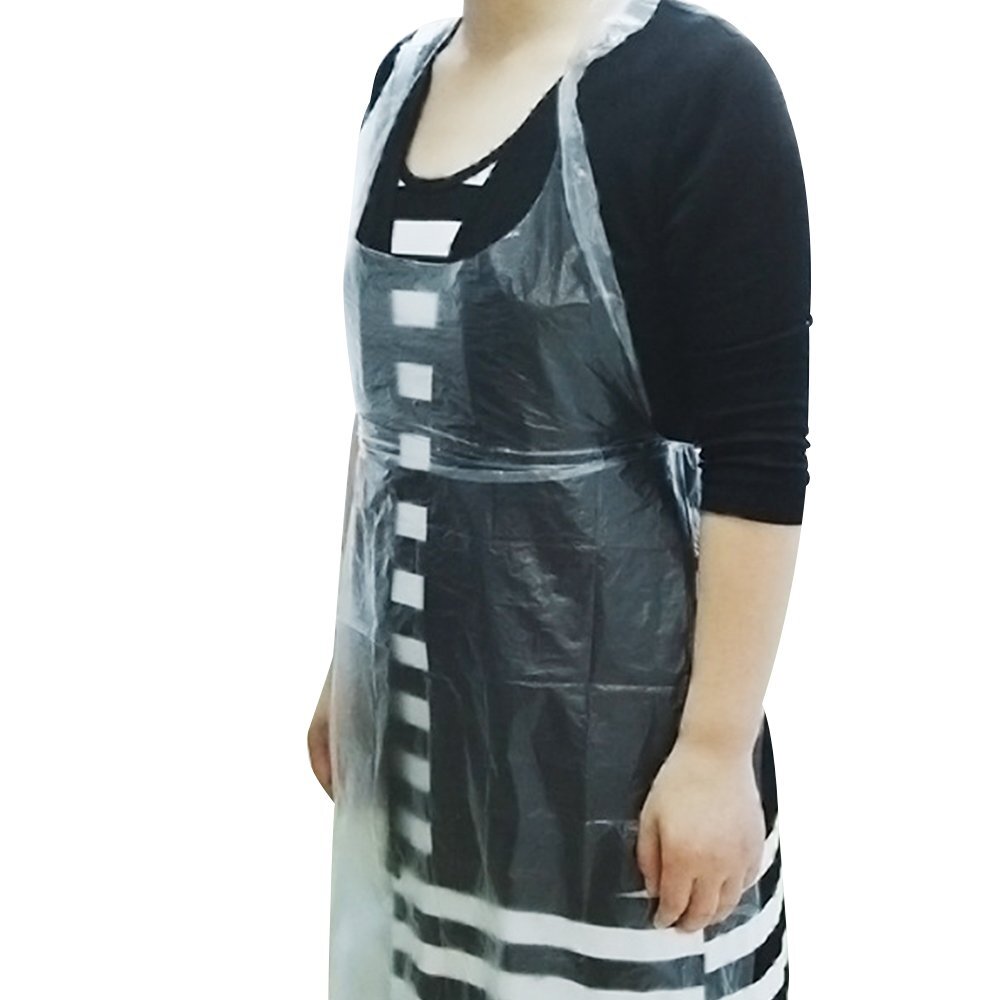 100pcs Disposable Plastic Aprons Polythene Aprons Eco Flat Pack ...