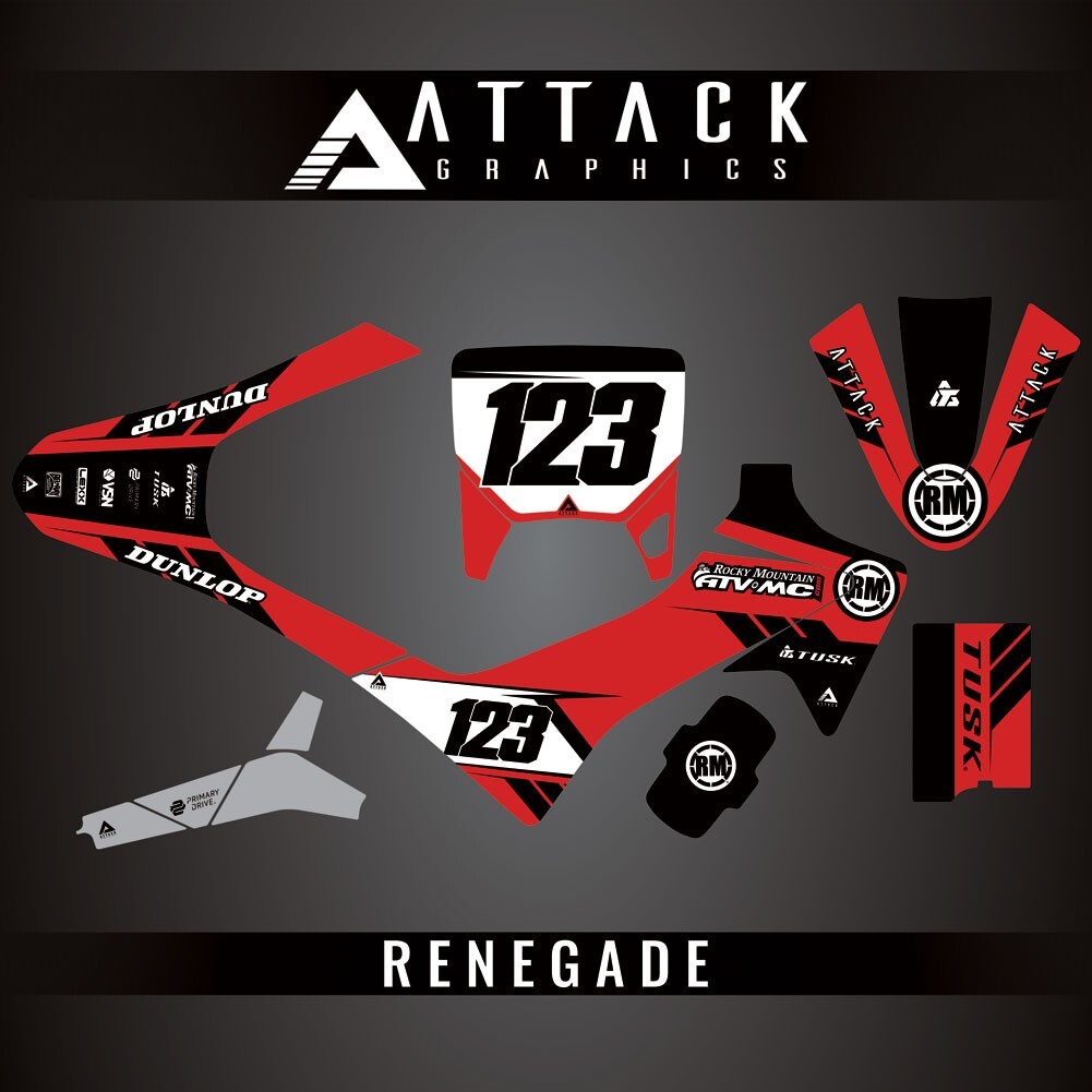 Attack Graphics Custom Renegade Complete Graphics Kit for GASGAS MC-E2 ...