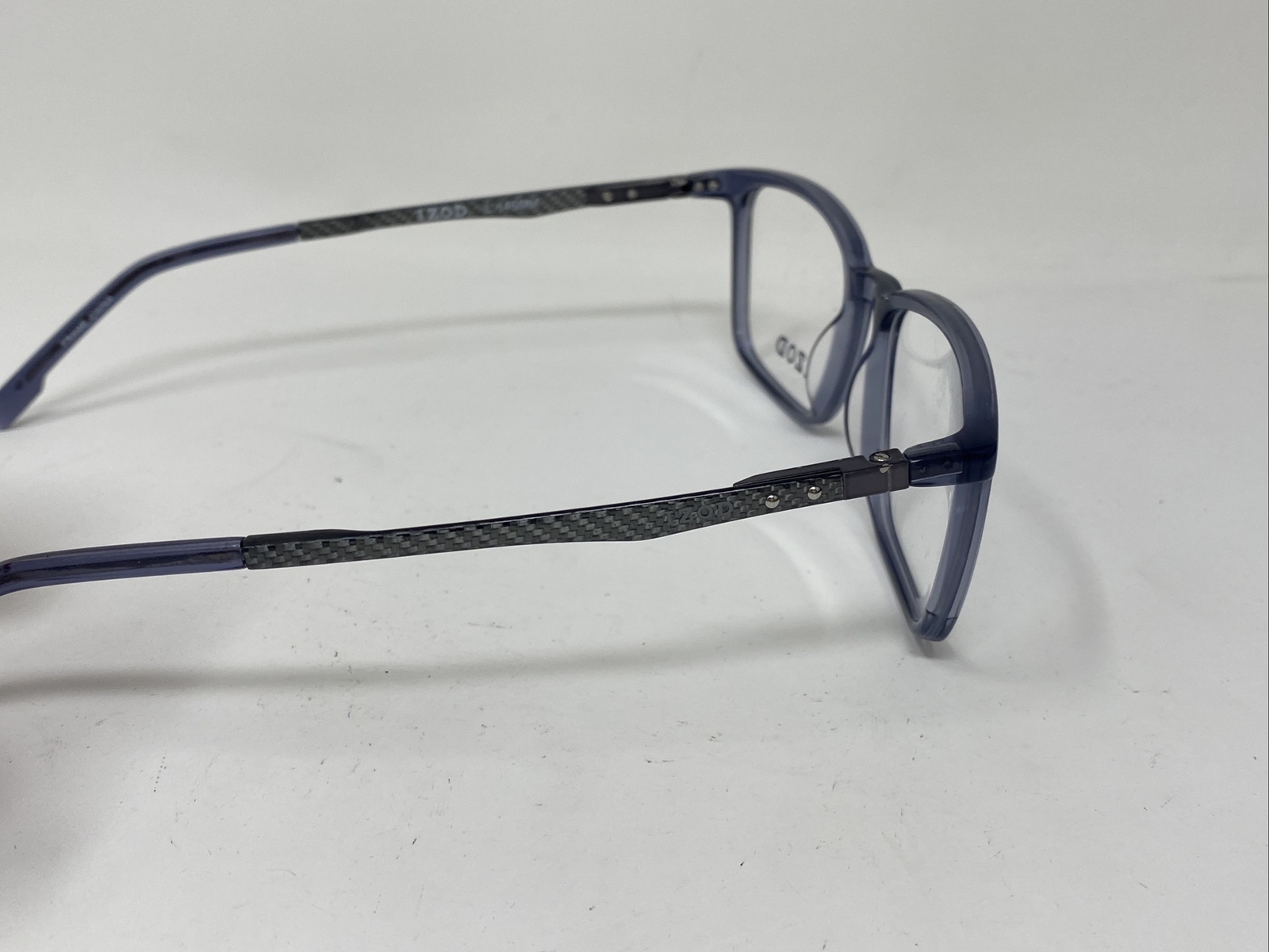 IZOD EYEWEAR IZ 2100 BLUE CRYSTAL CARBON FIBER 54/17/145 EYEGLASSES ...