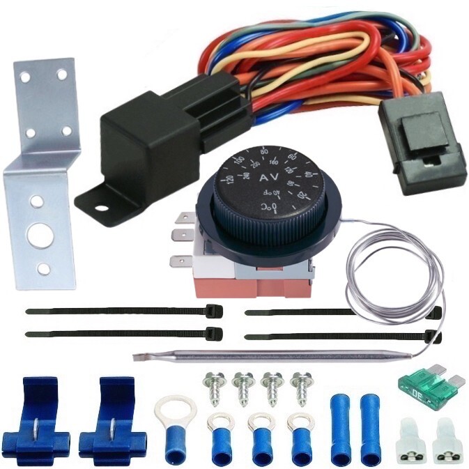 Adjustable Fan Temp Sensor 40 Amp Adjustable Fan Switch And Relay Kit