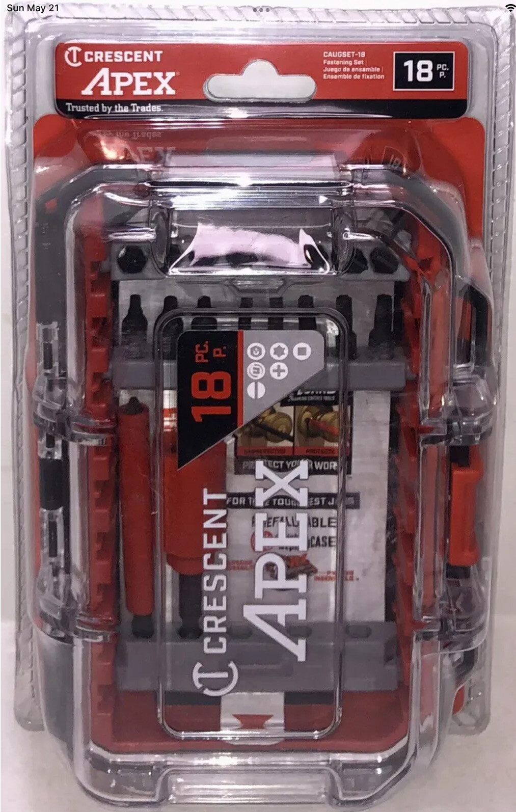 Crescent Apex Impact Rated Drive Bit Set (18) Piece w/ U-Guard & Hard ...