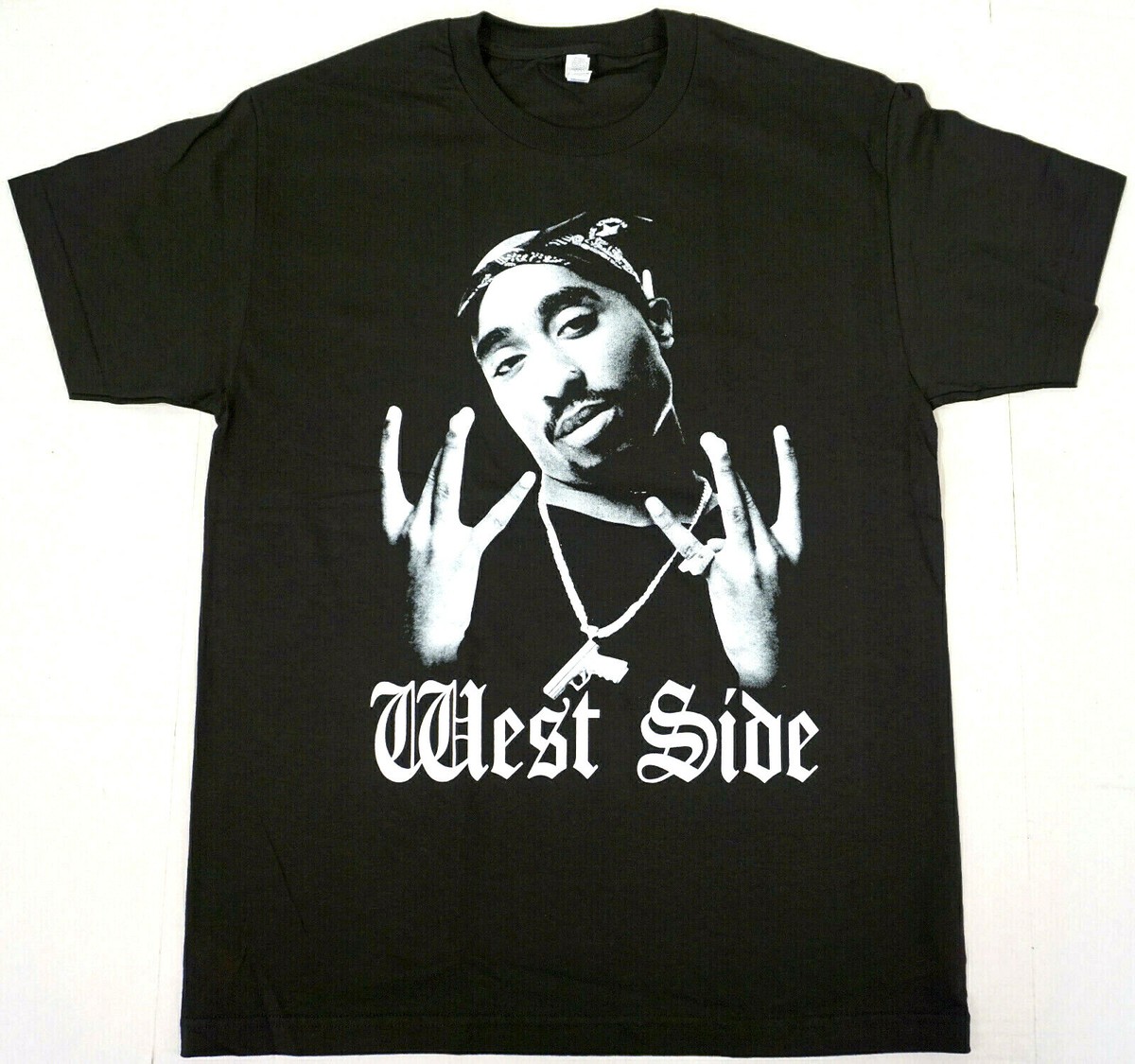 2Pac T-shirt TUPAC SHAKUR West Side Rap Hip Hop Tee Men's 2Pac T-shirt TUPAC SHAKUR West Side Rap Hip Hop Tee Men's
