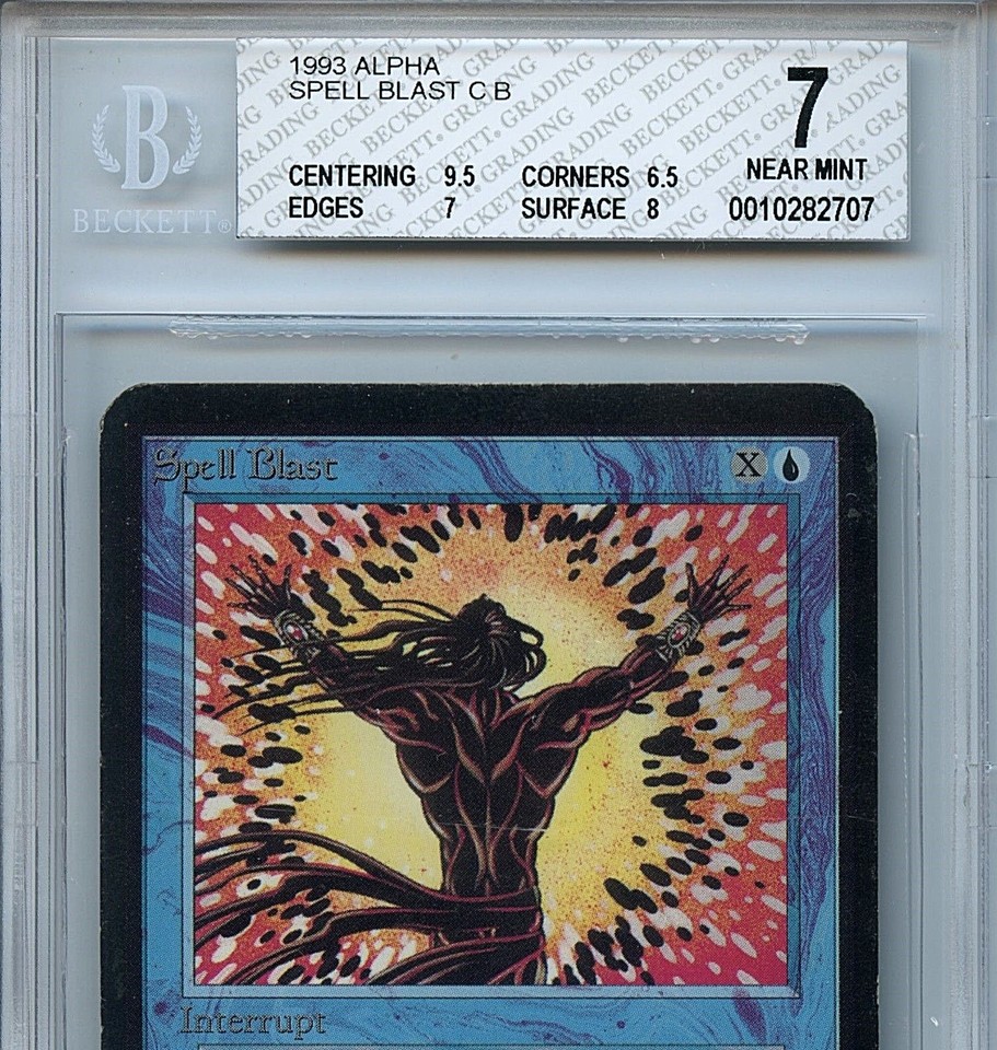 MTG Alpha Spell Blast BGS 7.0 (7) NM Card Magic the Gathering WOTC 2707 ...