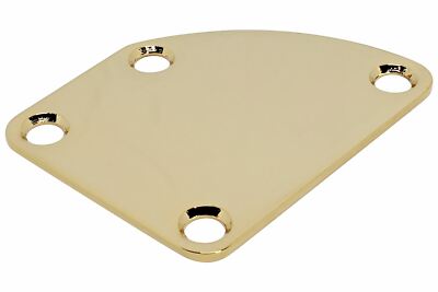 Angled Contoured Guitar Neck Plate .079" thick- Gold (no screws) | eBay