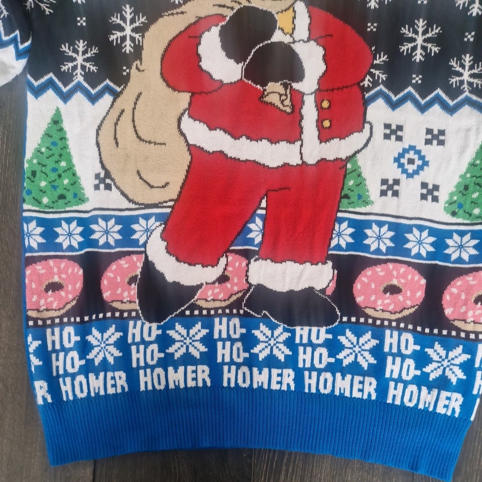 Primark The Simpsons Christmas Jumper Homer “Ho Ho Ho Homer“ Size M ...