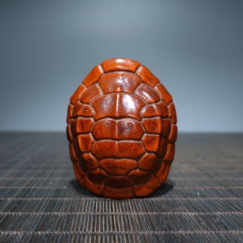 Old artifacts finely carved boxwood ornament Turtle shell statue ...