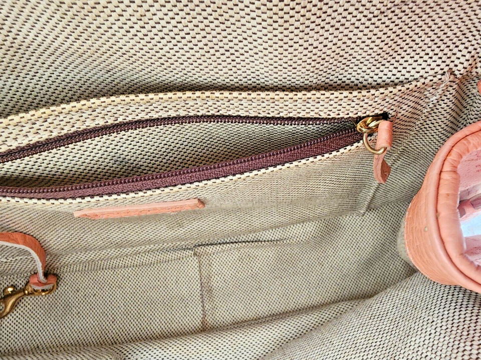 Dooney Bourke Babydoll Pink DB Monogram Signature Hand Bag Purse Charm ...