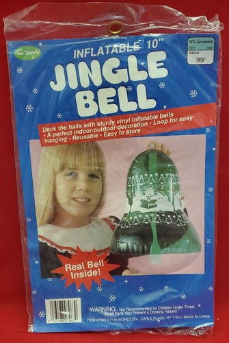 Vintage Inflatable 10” Green Jingle Bell Christmas Ornaments | eBay