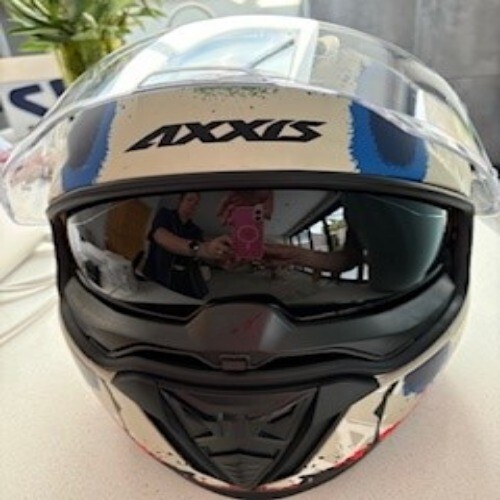 Axxis Hawk Evo SV Sick Joke ECE2206 Gloss Full Face Motorcycle ...