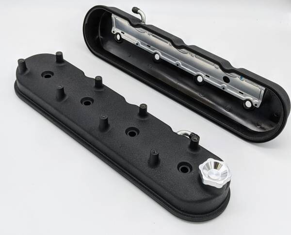 Cast Aluminum Tall Valve Covers w/ Coil Mount for LS1 LS2 LS3 LS6 5.3 6 ...