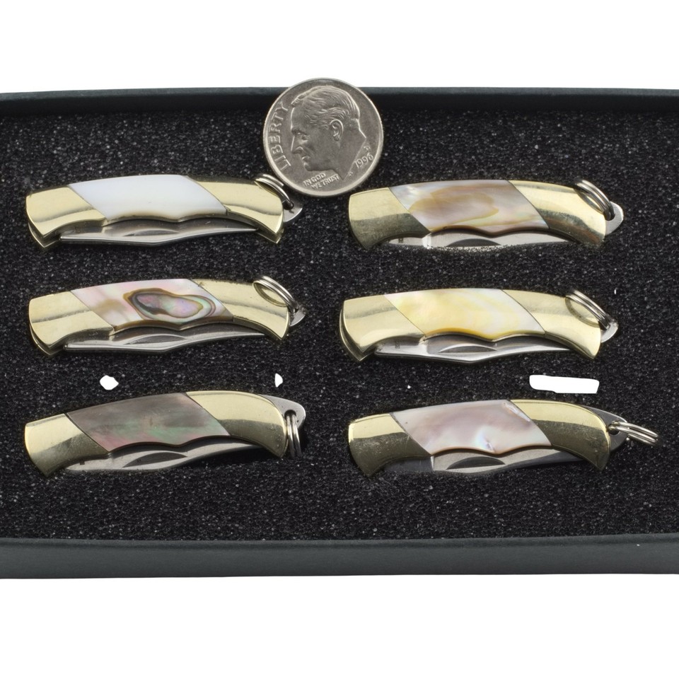 Rough Rider Mini Miniature Folder Knife RR1710 Abalone Mother of Pearl ...