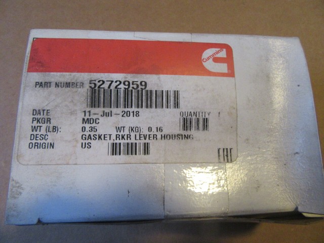 OEM Cummins Gasket Rkr Lever Housing 5272959 for sale online | eBay
