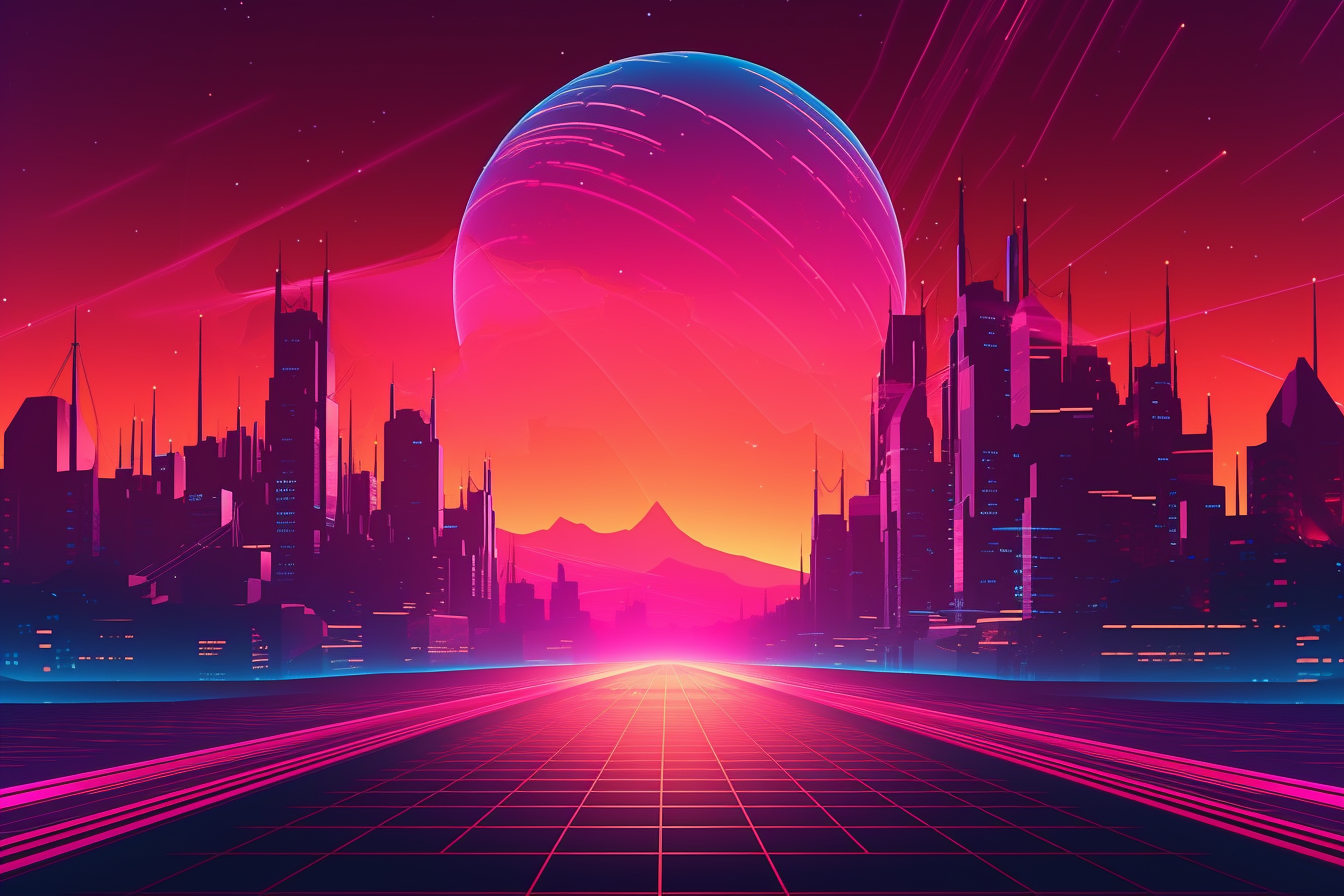 Desktop Background Wallpaper | Synthwave | Retro | 1080p/1440p/4k | eBay