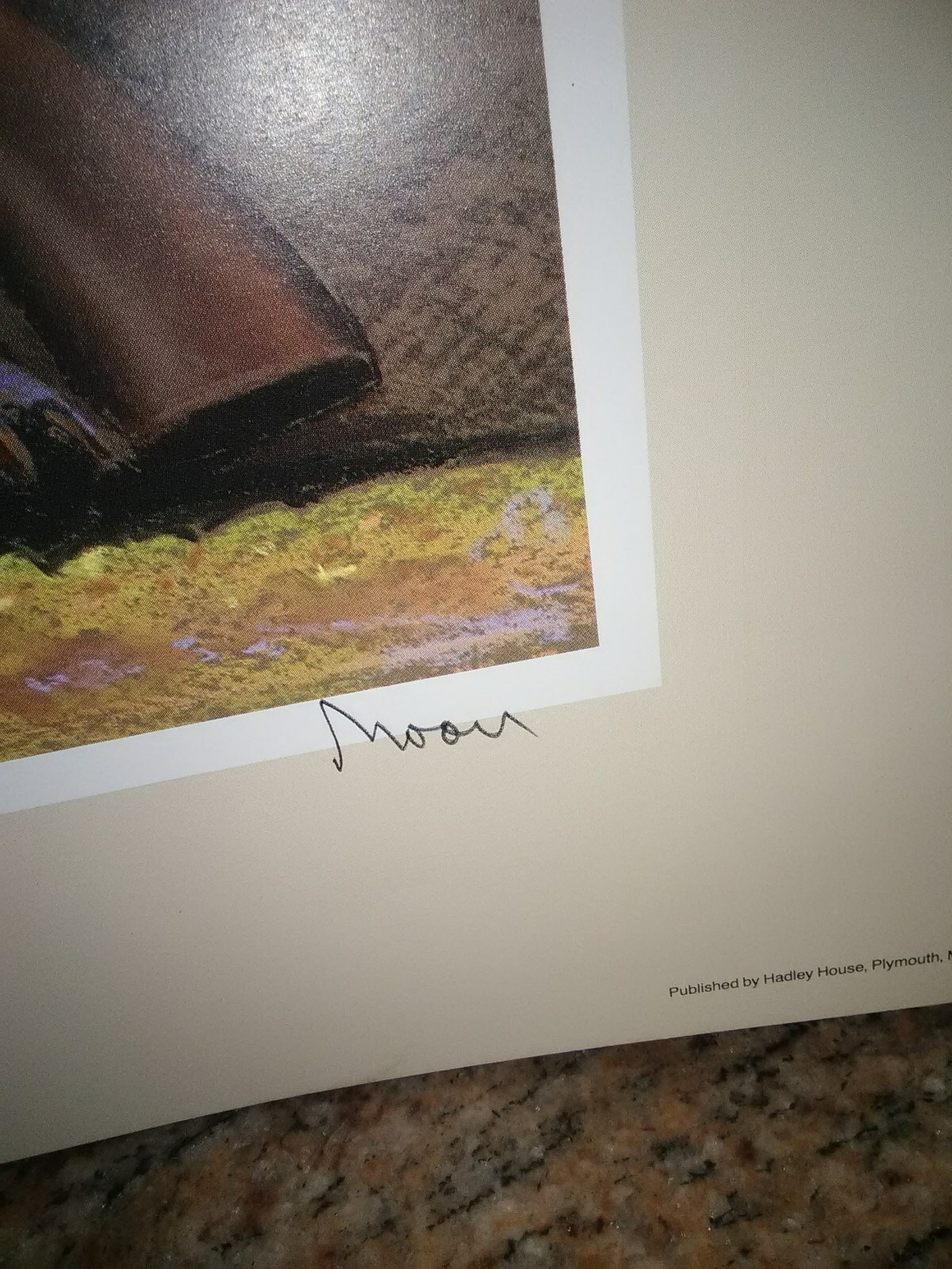 Bryan Moon Signed Art Print Bonnie and Clyde 1988, 22 1/2 x 18 1/2 ...