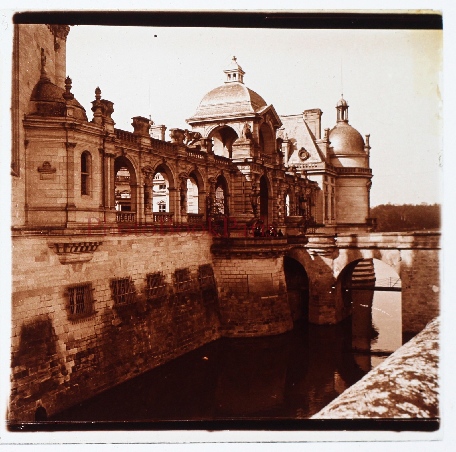 Francia Château Da Chantilly i Pozzi c1910 Foto Placca Lente Stereo ...