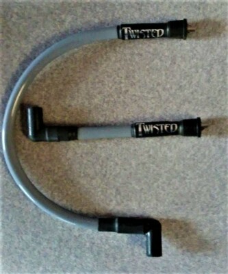 TWISTED 12mm GREY SPARK PLUG WIRES HARLEY SOFTAIL HERITAGE FXST FAT BOY ...