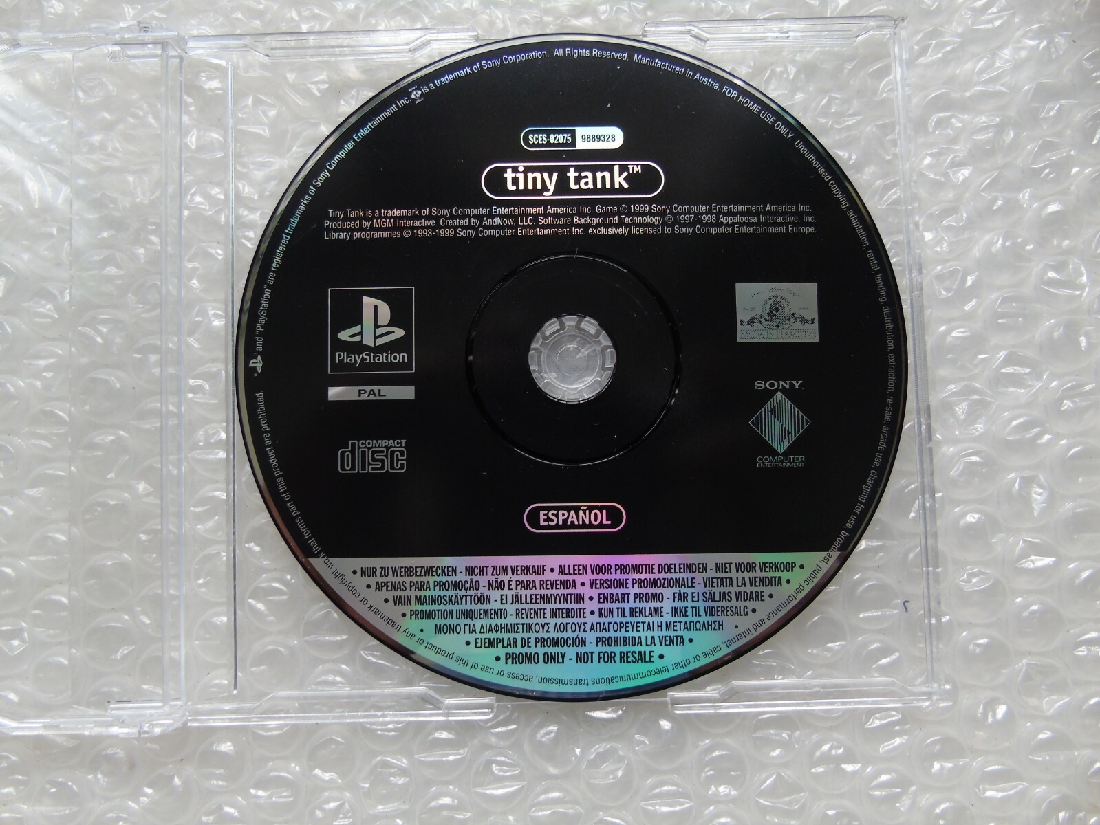 Tiny Tank PS1 Promo Game Sony PlayStation 1 Promo PSX/PS2/PS3 (SPANISH ...