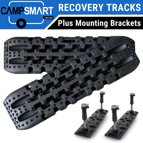 4WD Recovery Tracks with Mounting Brackets & Pins Heavy Duty Off Road ...