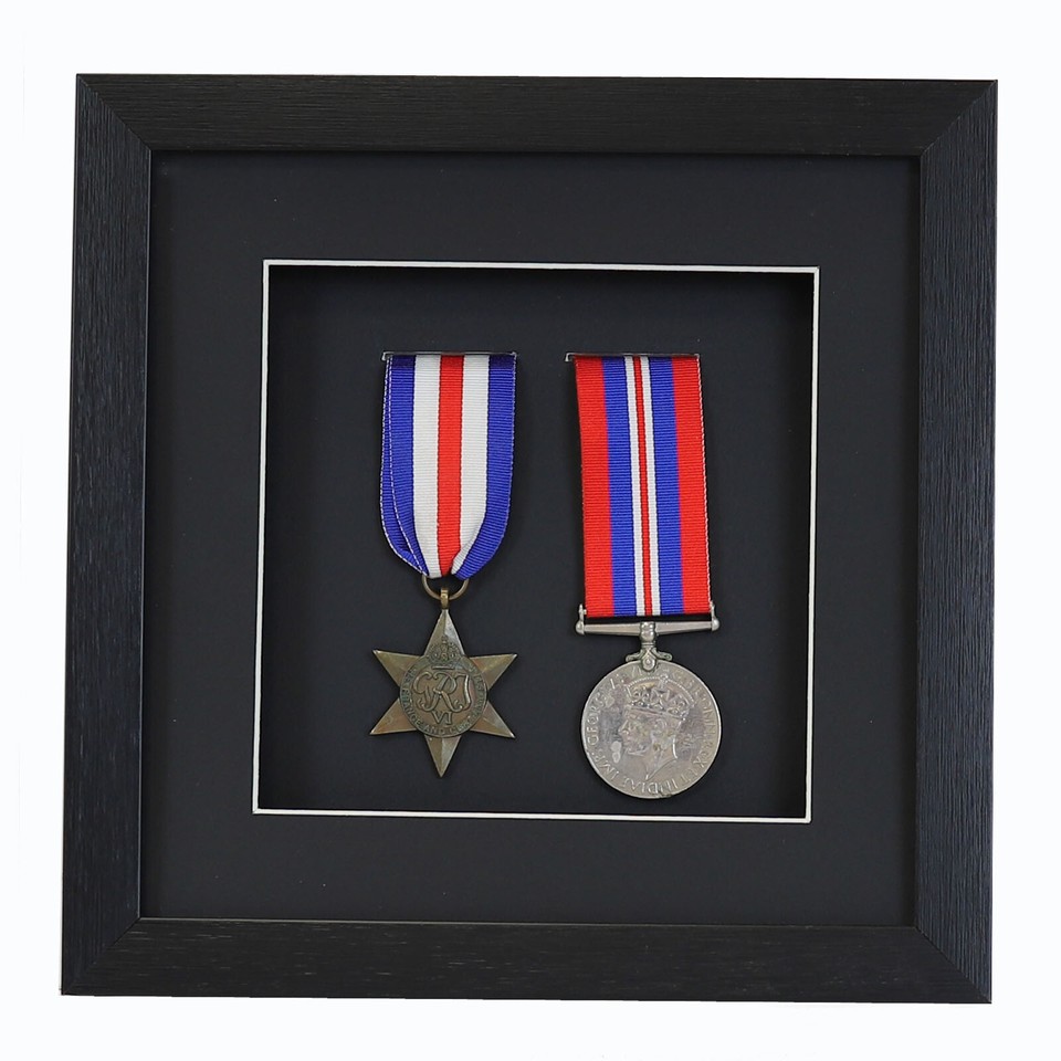 3d Deep Box Frame To Display War Military Sports Medals Black White ...